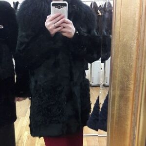 Belle Fare | Jackets & Coats | Belle Fare Fur Lamb And Rabbit Fur Black ...